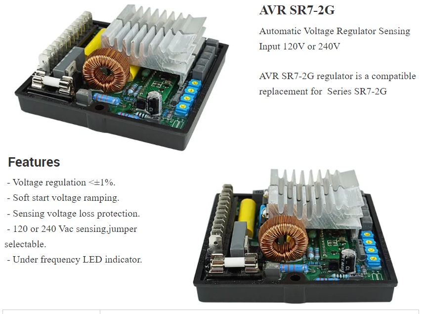 AVR SR7-2G Brushless Generator Automatic Voltage Regulator Me Audi AVR ...