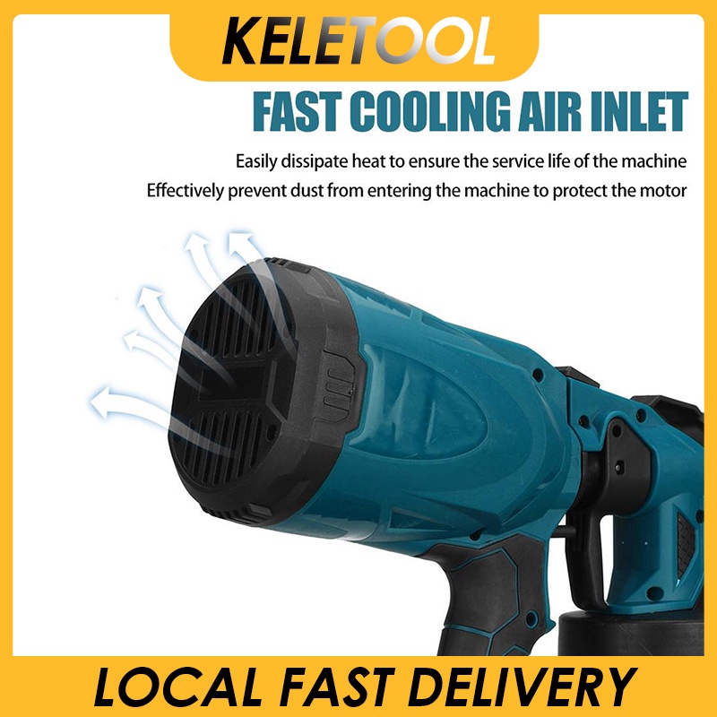 keletool 388V Cordless Electric Spray Gun Woodworking Paint Sprayer ...