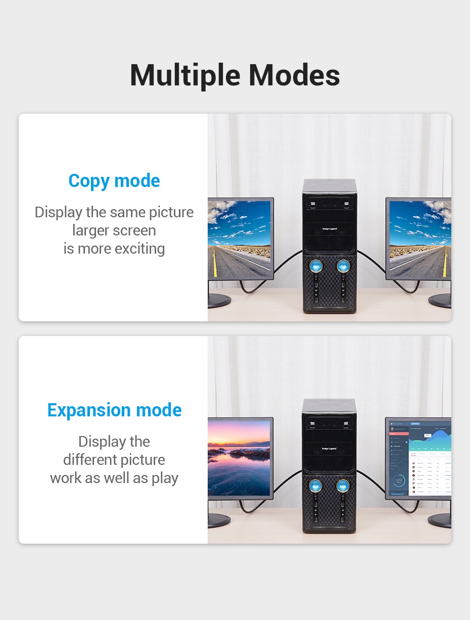 Vention DisplayPort to VGA Cable DP to VGA Male to Male Gold Plated ...