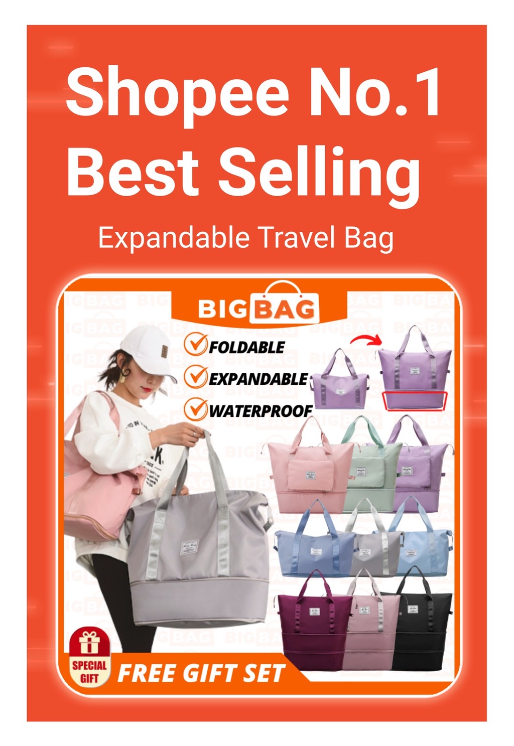 Beg Travel Bag Waterproof Beg Baju Travel Murah Beg Balik Kampung Besar ...