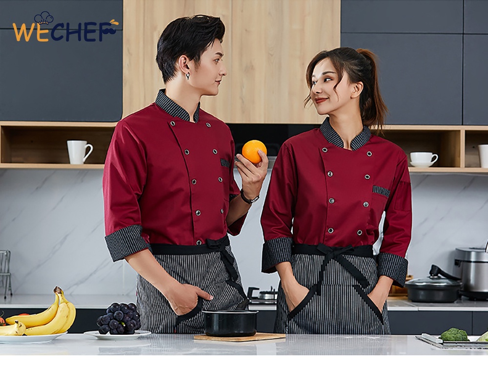 🔥🇲🇾MALAYSIA READY STOCK🔥Chef Uniform Baju Shirt Work Clothes Jacket ...