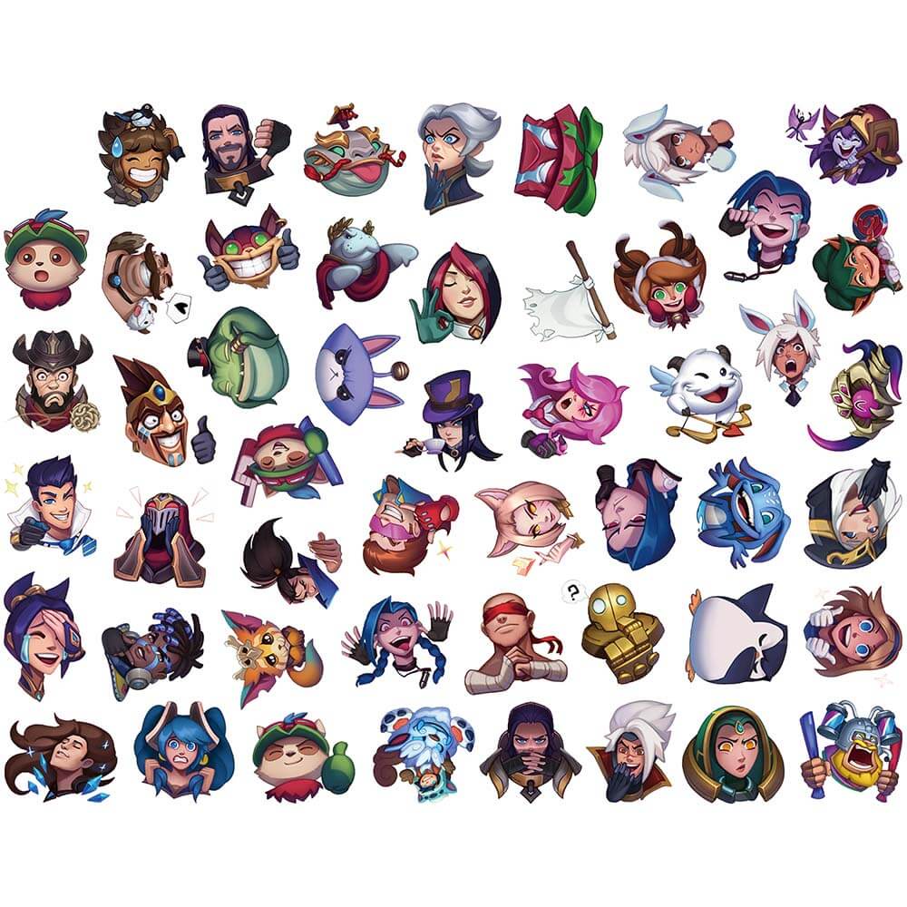 [Large stickers]50Pcs Hot Game League Of Legends Character Emoticons ...