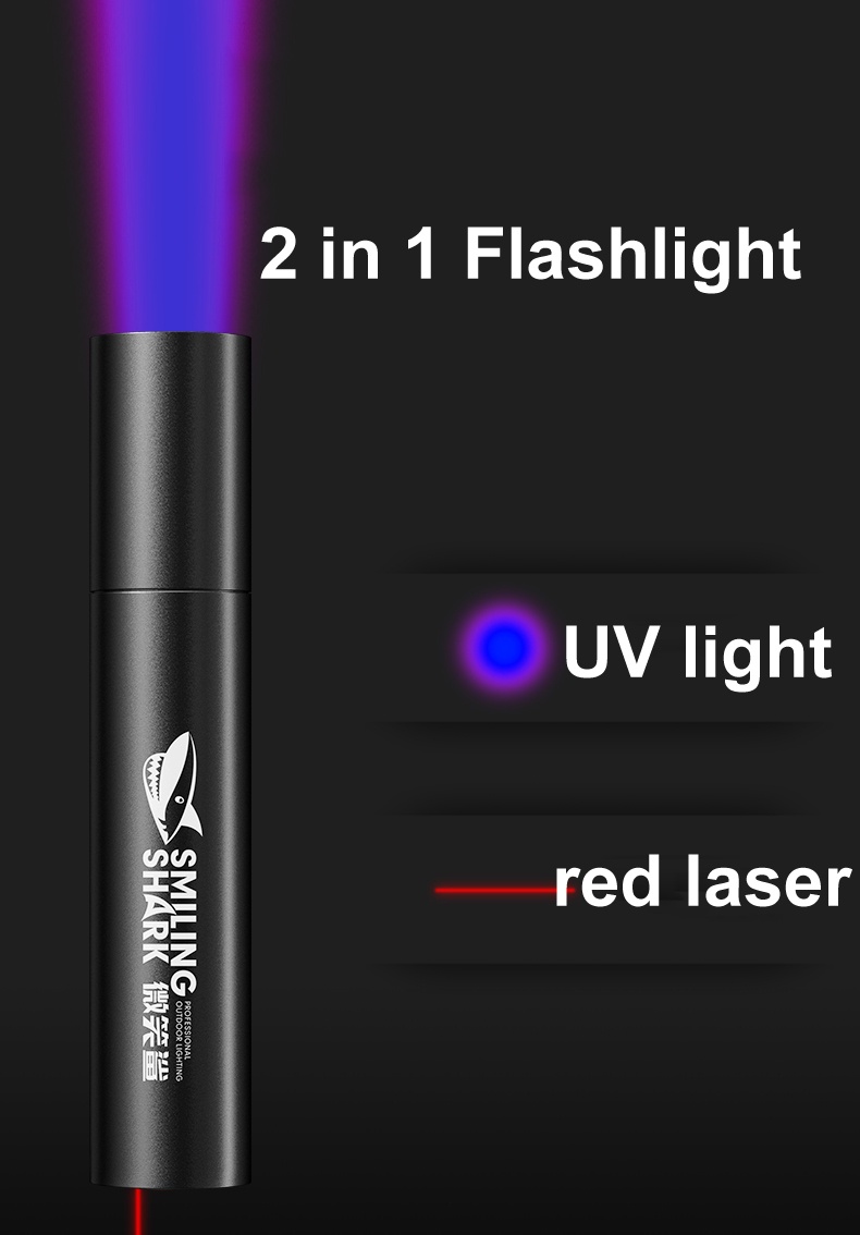 SmilingShark SD0112 Portable Red Laser Pointer Purple UV Light ...