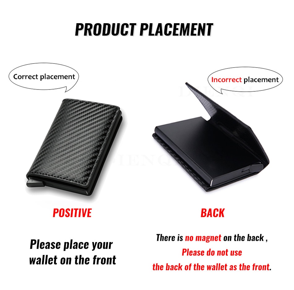 Men Wallet Rfid Cardwallet Card Holder Wallet Mini Slim Wallet PU ...