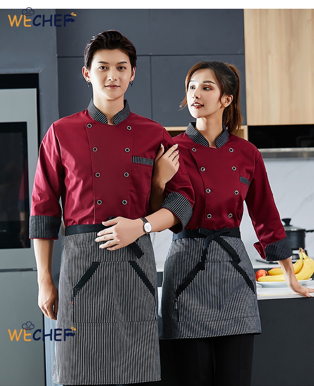 🔥🇲🇾MALAYSIA READY STOCK🔥Chef Uniform Baju Shirt Work Clothes Jacket ...