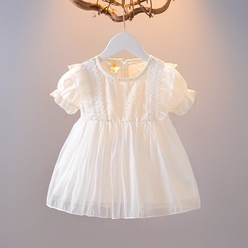 0-4 Years Kids Girls Princess Short Sleeve Dress Baby Toddler Big ...