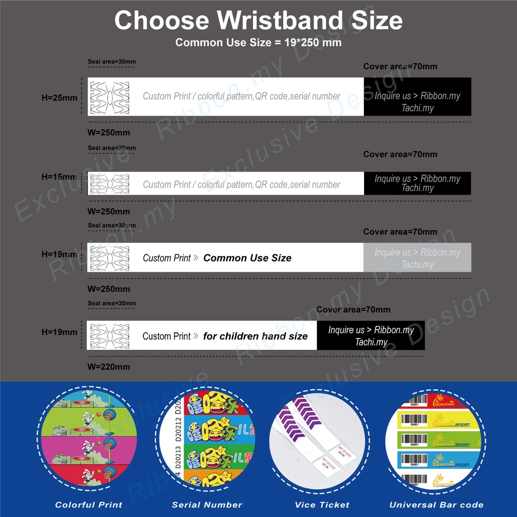 customized wristband paper label tyvek sticker disposable event ...