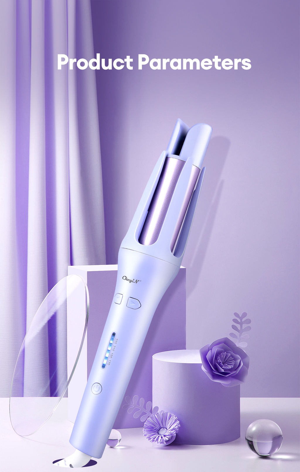 CkeyiN Automatic Curler Ceramic Curler 32mm Ceramic Curling Machine ...