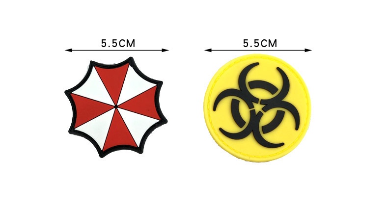 Biohazard Umbrella Corporation Morale Emblem,3D PVC Rubber Badges Patch ...