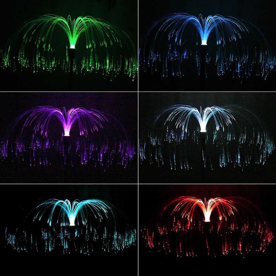 7 color change solar lamp solar RGB light outdoor waterproof jellyfish ...