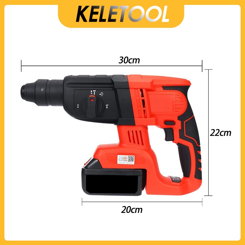 2battery hammer drill Hacking drill Concrete Breaker electric hammer ...