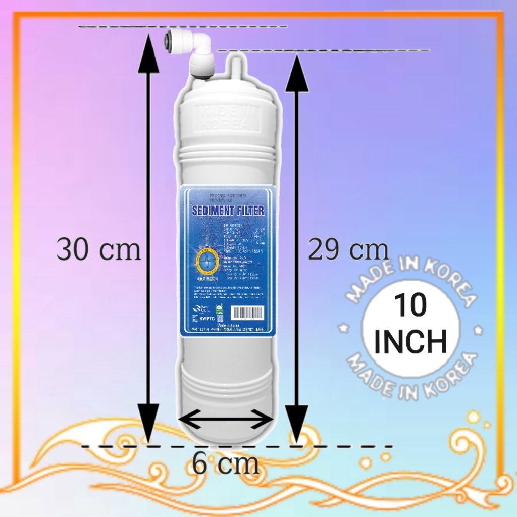 Korea Water Filter Halal U Type 10"/9"/8" Sediment/Pre-Carbon/Silver ...