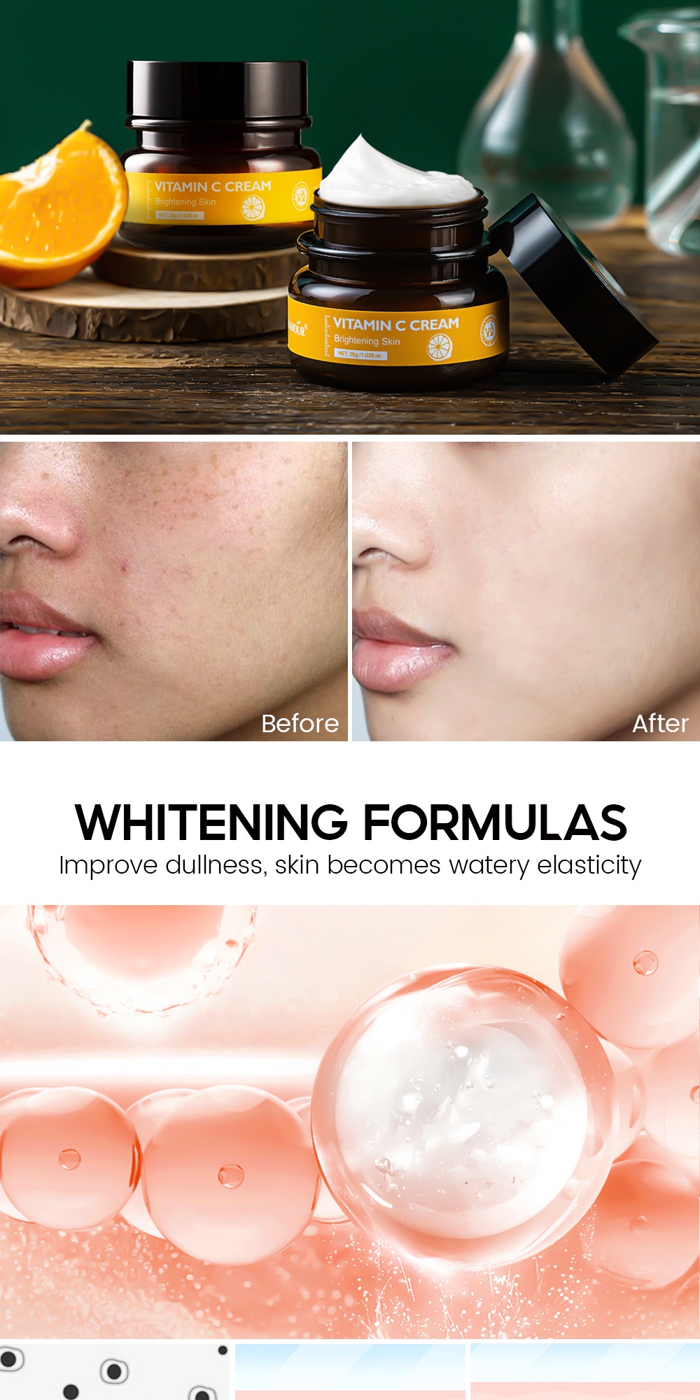 VIBRANT GLAMOUR Vitamin C Cream 30g Brighten Skin Tone | Nicotinamide ...