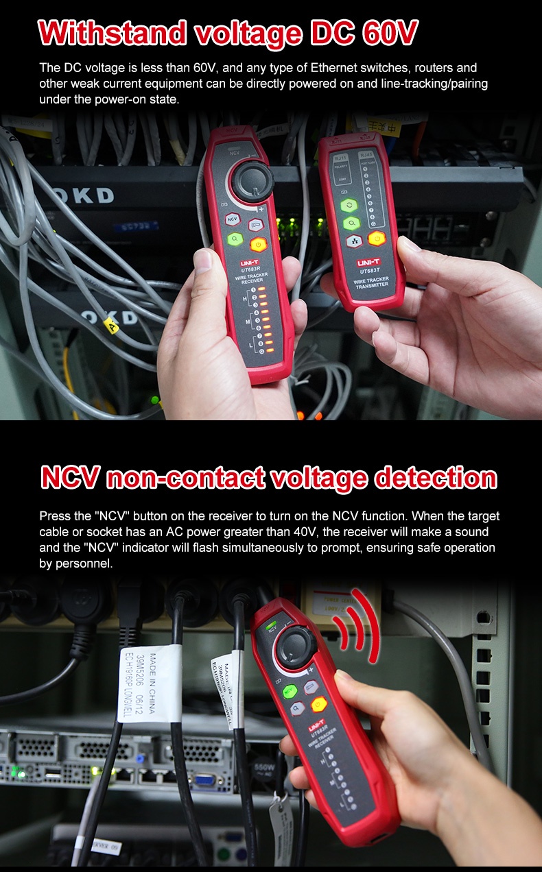 UNI-T UT683KIT Lan Tester Network Wire Tracker Cable Tracker RJ45 ...