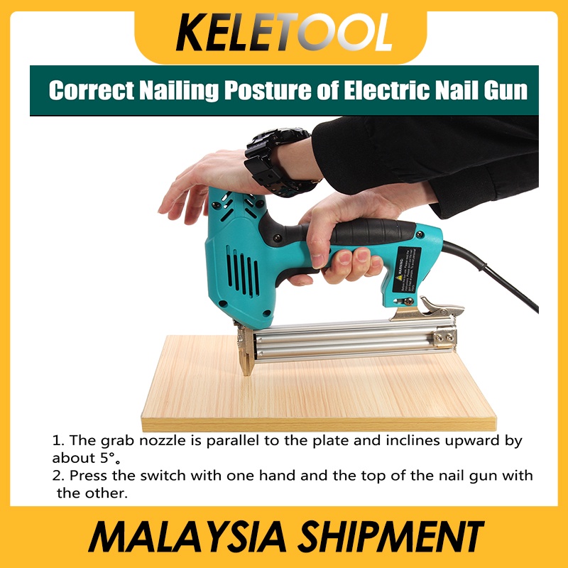 KELETOOL 2000W 220V electric nail gun stapler gun heavy duty mesin paku ...