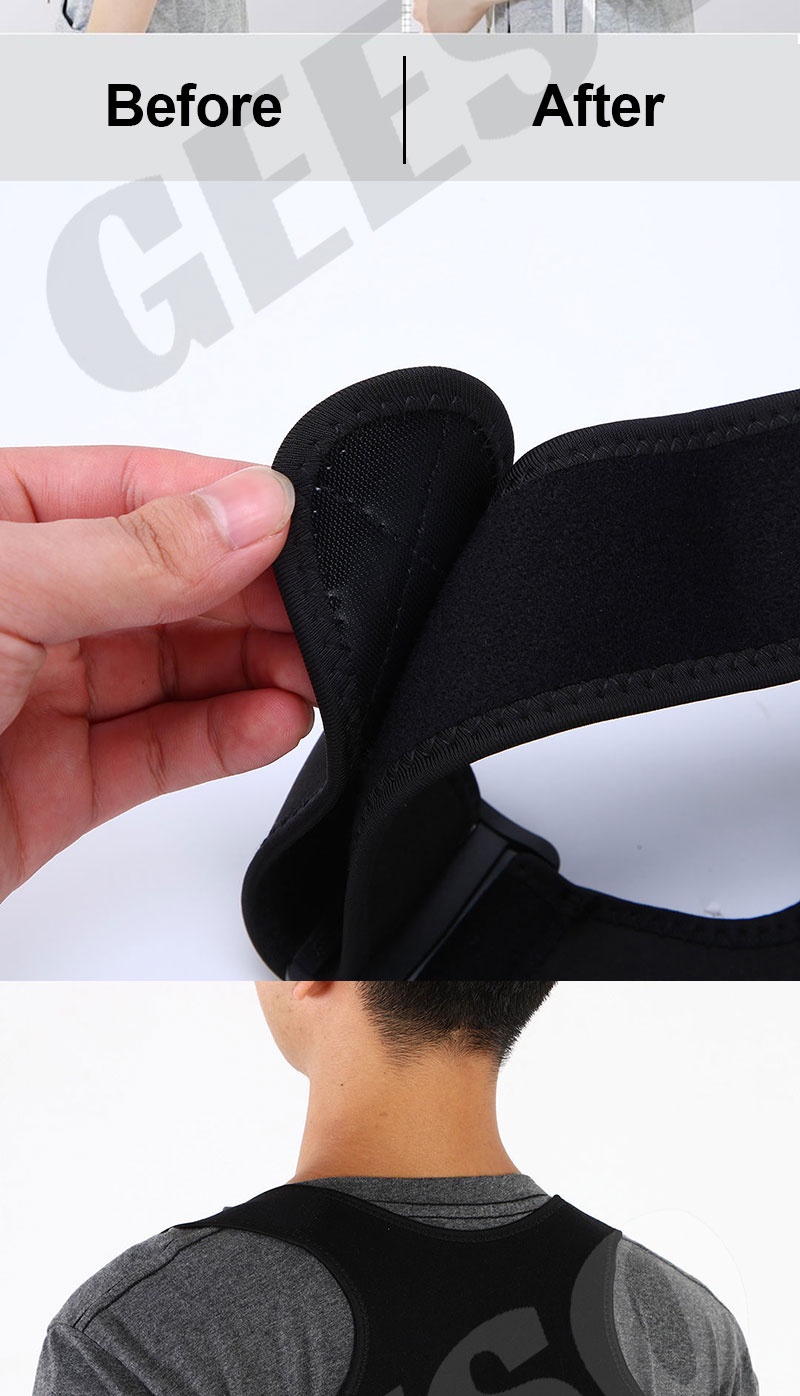 GEESO Back Support Belt Shoulder Posture Corrector Invisible Back ...