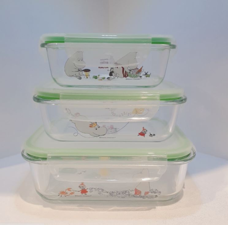 Pyrex x Moomin Air Tight Food Container Round Square Rectangle Storage | Shopee Malaysia