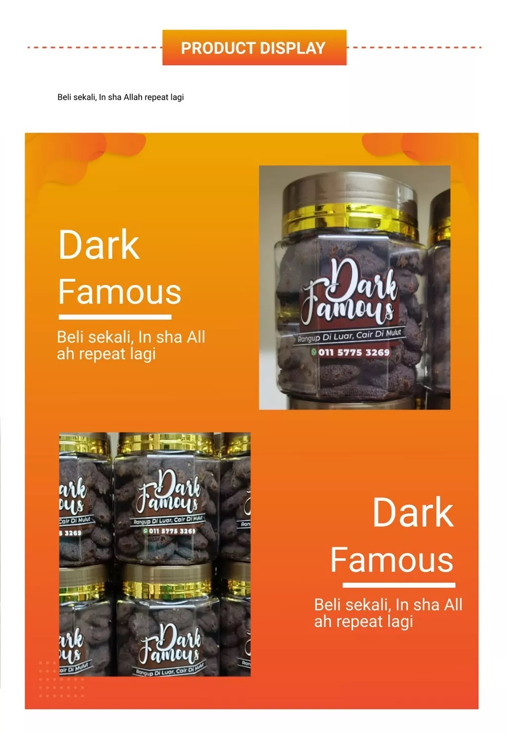 Biskut Raya Dark Famous Ala Famous Amous - Beli Sekali, in sha Allah ...