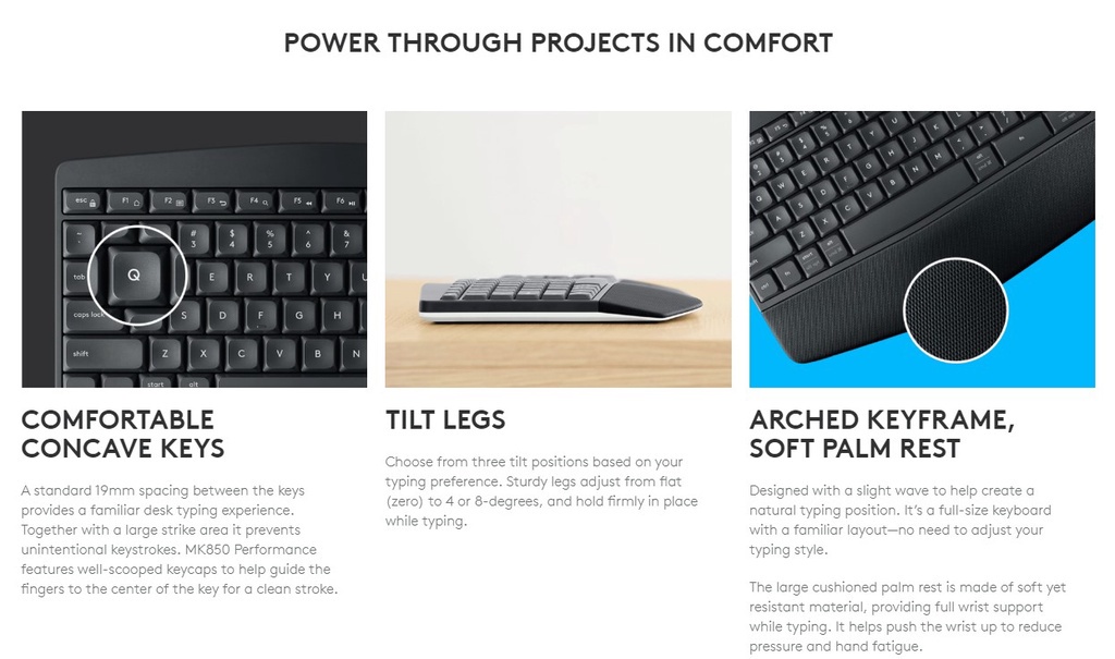 Logitech MK850 Performance Wireless Keyboard and Mouse Combo ...
