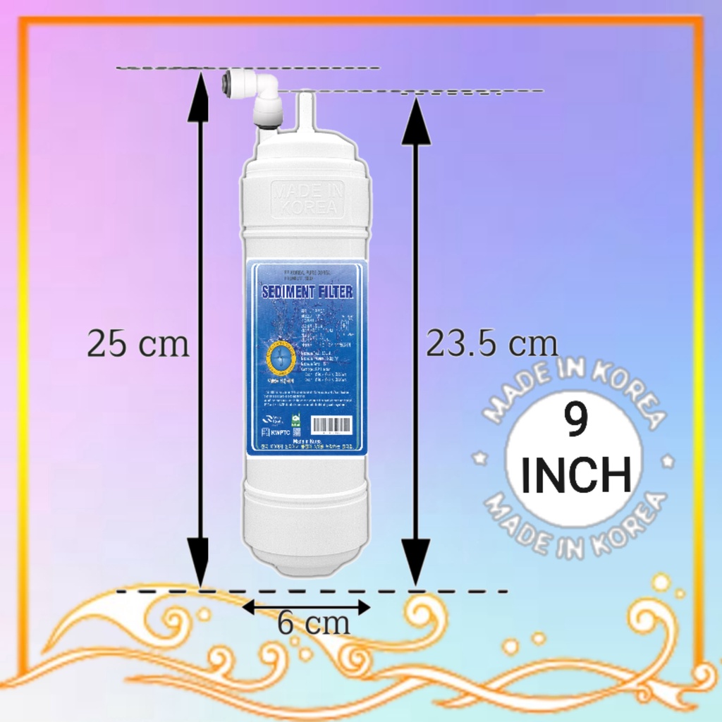 Korea Water Filter Halal U Type 10"/9"/8" Sediment/Pre-Carbon/Silver ...