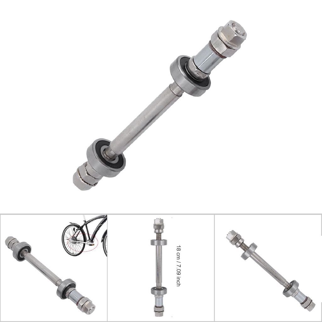 Nearbeauty Bicycle Wheel Hub Axle Front Rear Solid Shaft Lever Bike ...