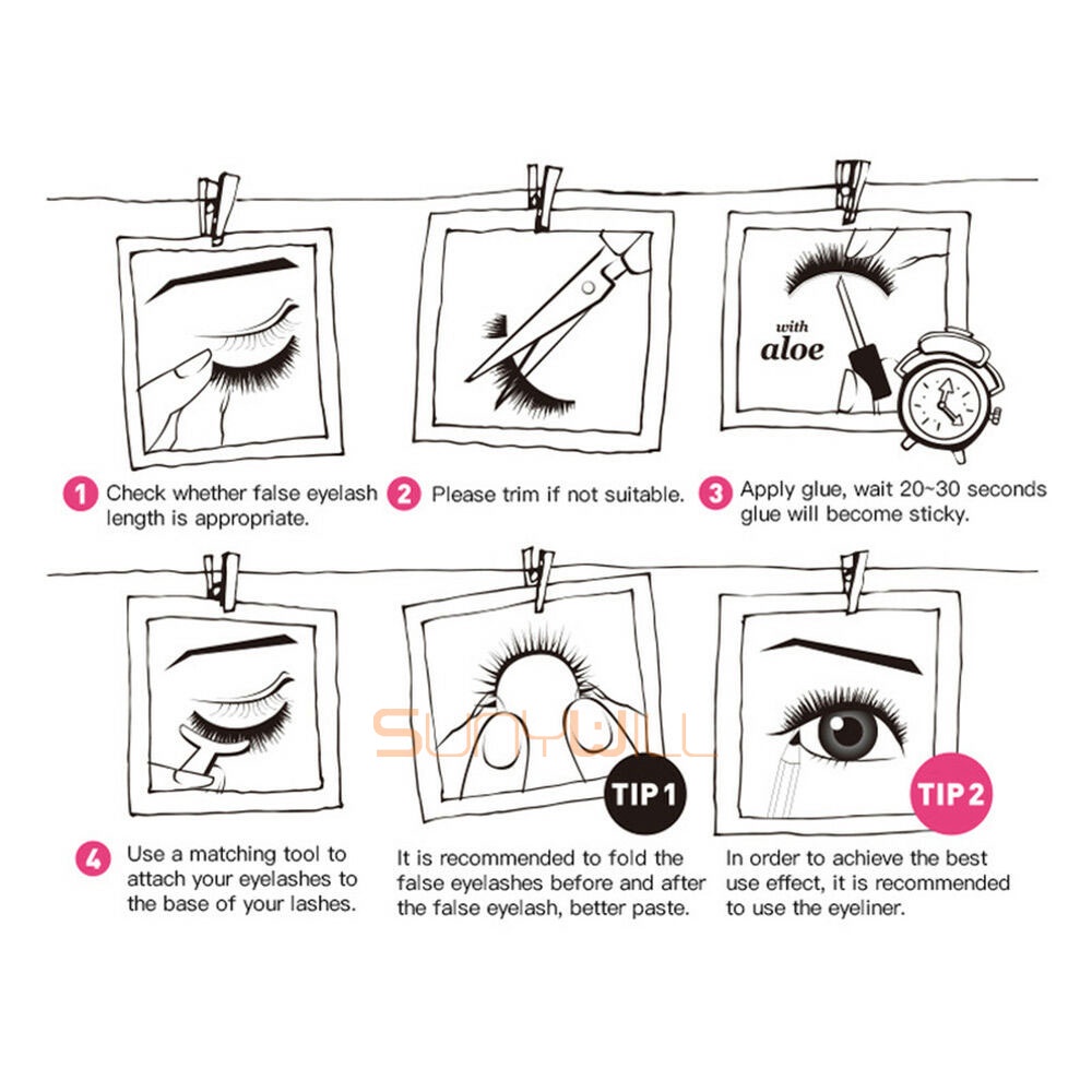 5pairs 3D Fairy Princess Comics Eyelashes Natural Cos Short Daily Eye ...