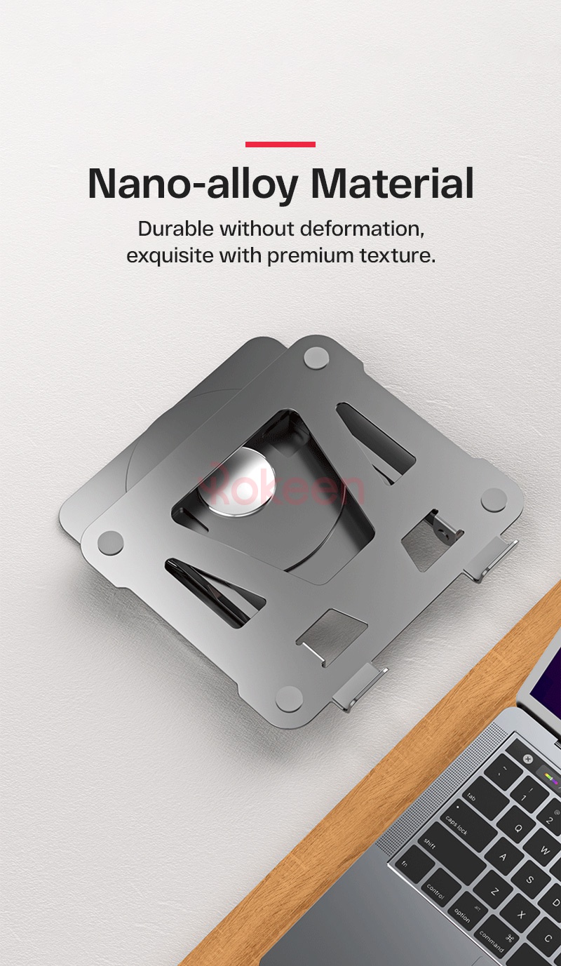 Laptop Stand Foldable Aluminum Alloy Portable Notebook Stand 10-17 Inch ...