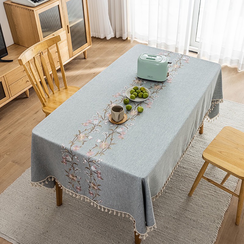 New Embroidery Embroidery table cloth Fabric Cotton Linen Simple Ins ...