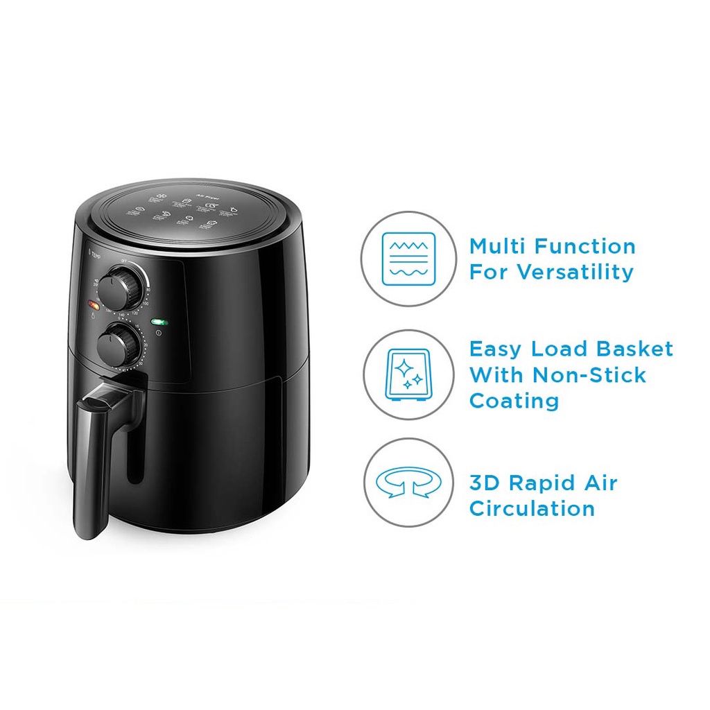 Midea Penggoreng Udara Air Fryer (3.5 L) (5.5L) MAF-35A MAF-D55A ...