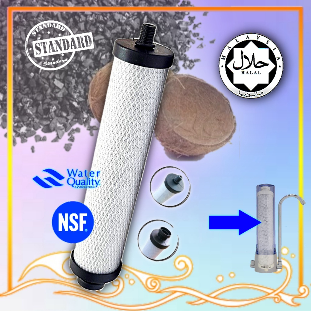 Water Filter 10' Inch CTC Carbon Block (HALAL)Filter Cartridge | Shopee ...