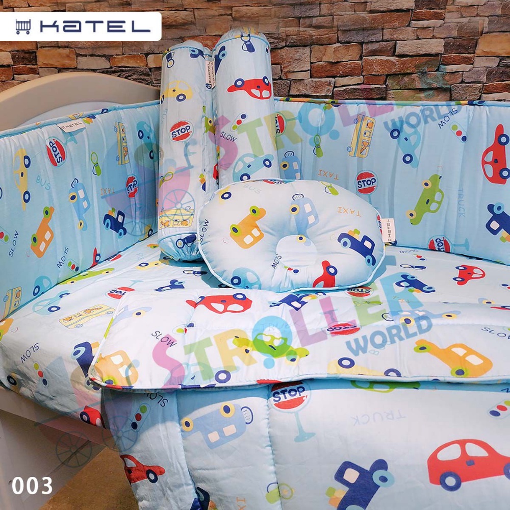 KATEL 7 in 1 Bedding Set - 5 Eyes Catching Designs - Blue Car/ White ...