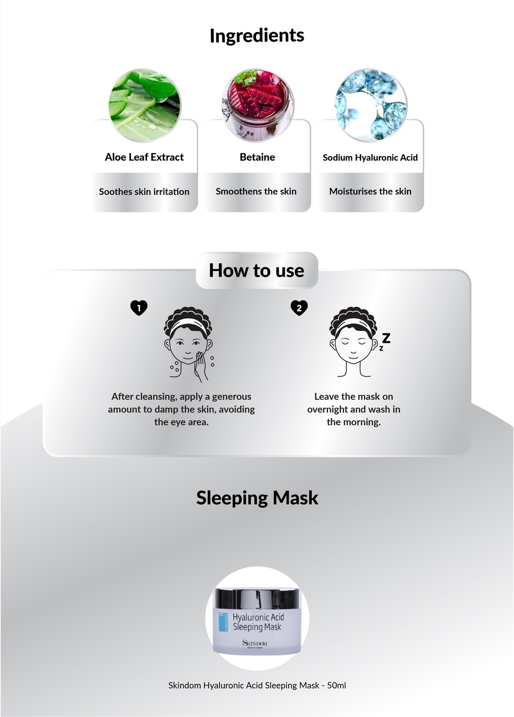 Magicboo Skindom Hyaluronic Acid Sleeping Mask (50ml) | Shopee Malaysia