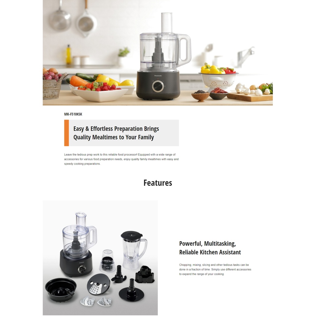 Panasonic Food Processor MK-F310 / MK-F510 / MK-5087M | Shopee Malaysia