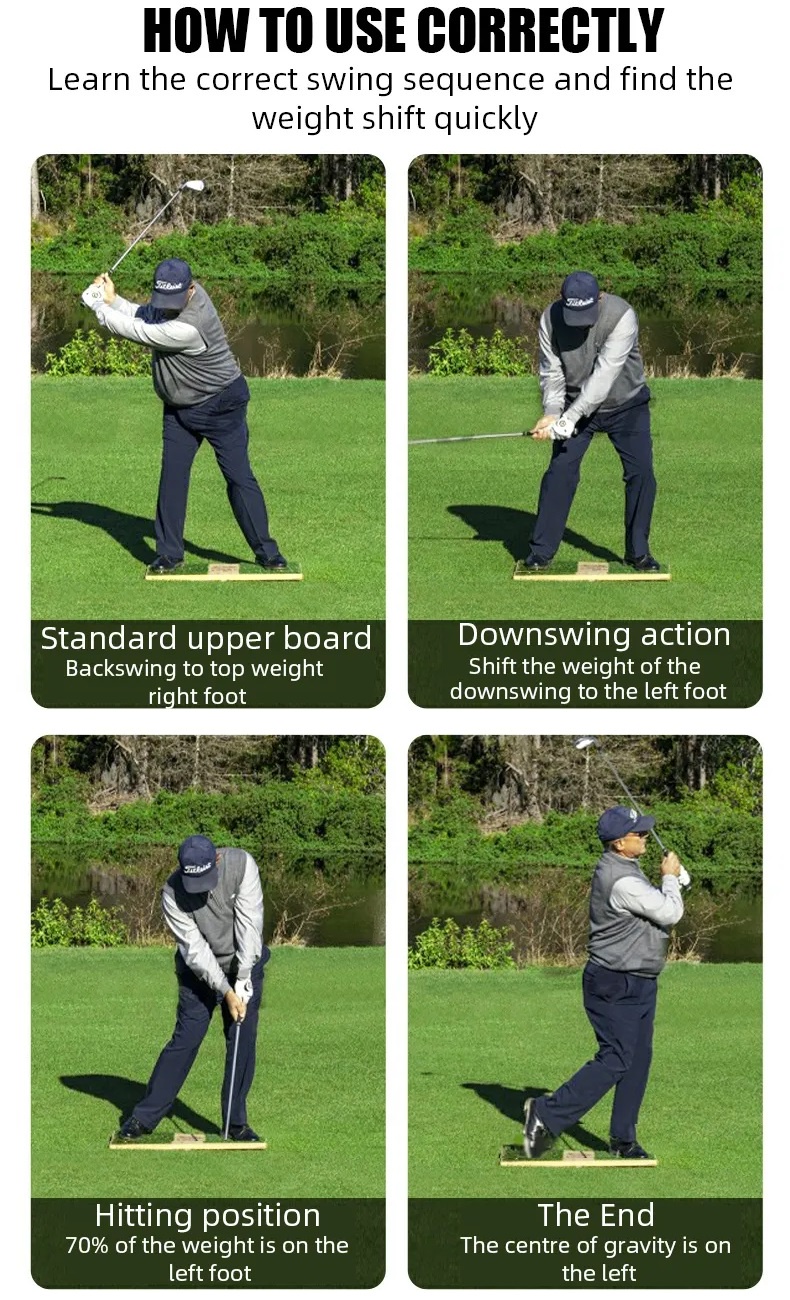 PGM golf swing balance board training aid center of gravity transfer ...