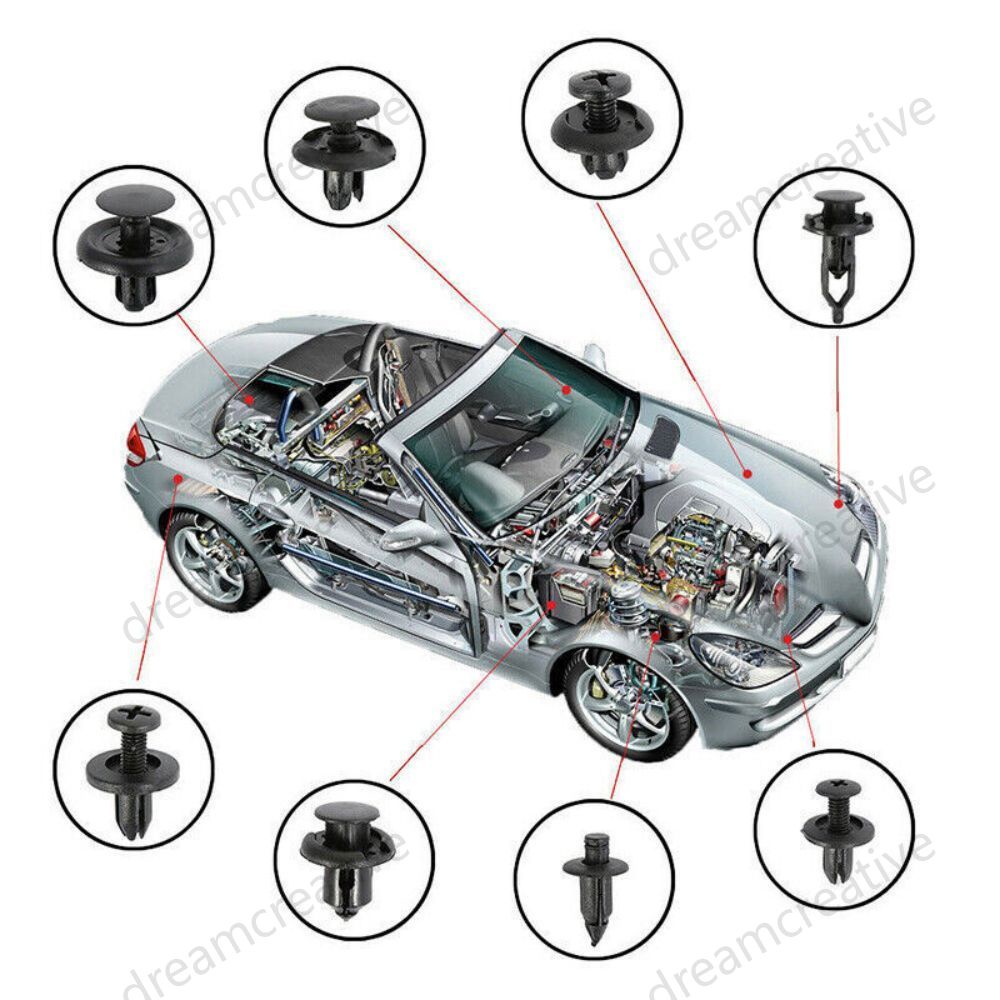 900pcs Clip Bumper Car Fastener Rivet Car Rivet Bumper Clip Fender ...