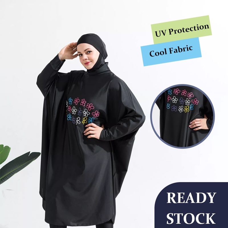 Swimsuits For Women Full Coverage Beachwear Baju Renang Muslimah Long ...