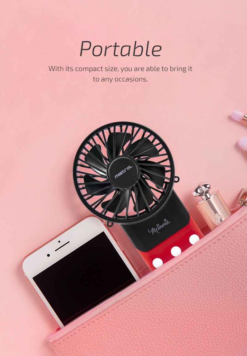 Disney x Mistral Mini Rechargeable USB Fan MRF500 | Shopee Malaysia