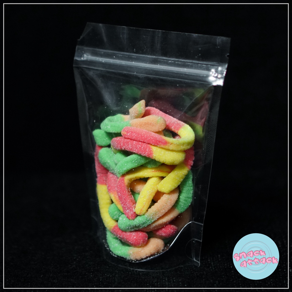 Bebeto Sour Worms Jellopy Neon Worms Gummy Candy - 100g [REPACK ...