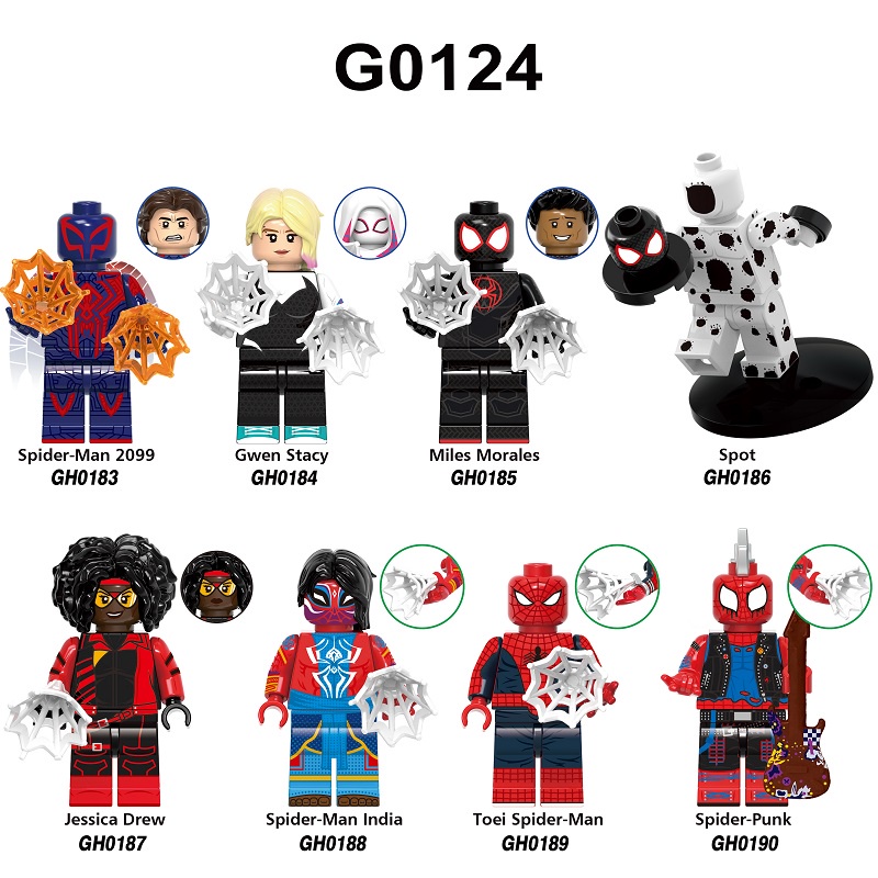 Gwen G0124 Mini Block Toys Figure 2099 Miles Spider Punk Verse Spot Bad ...