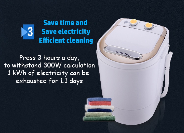 MIZONA Semi-Auto Laundry Clothes Wash Mini Washing Machine 3kg | Shopee ...