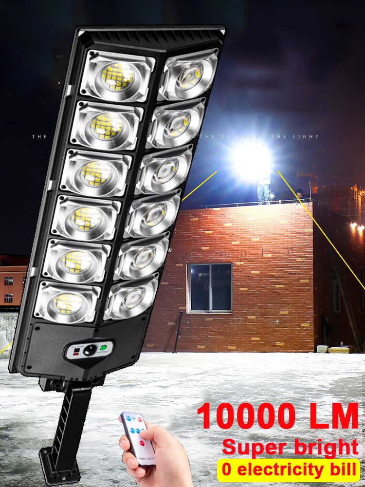 10000W Super Bright Solar Street Light 3 Modes Street Lamp Human ...