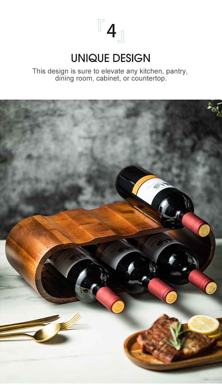 APPKER Wine Storage Rack Stand Wooden Wine Rack Acacia Wine Bottle Rack ...