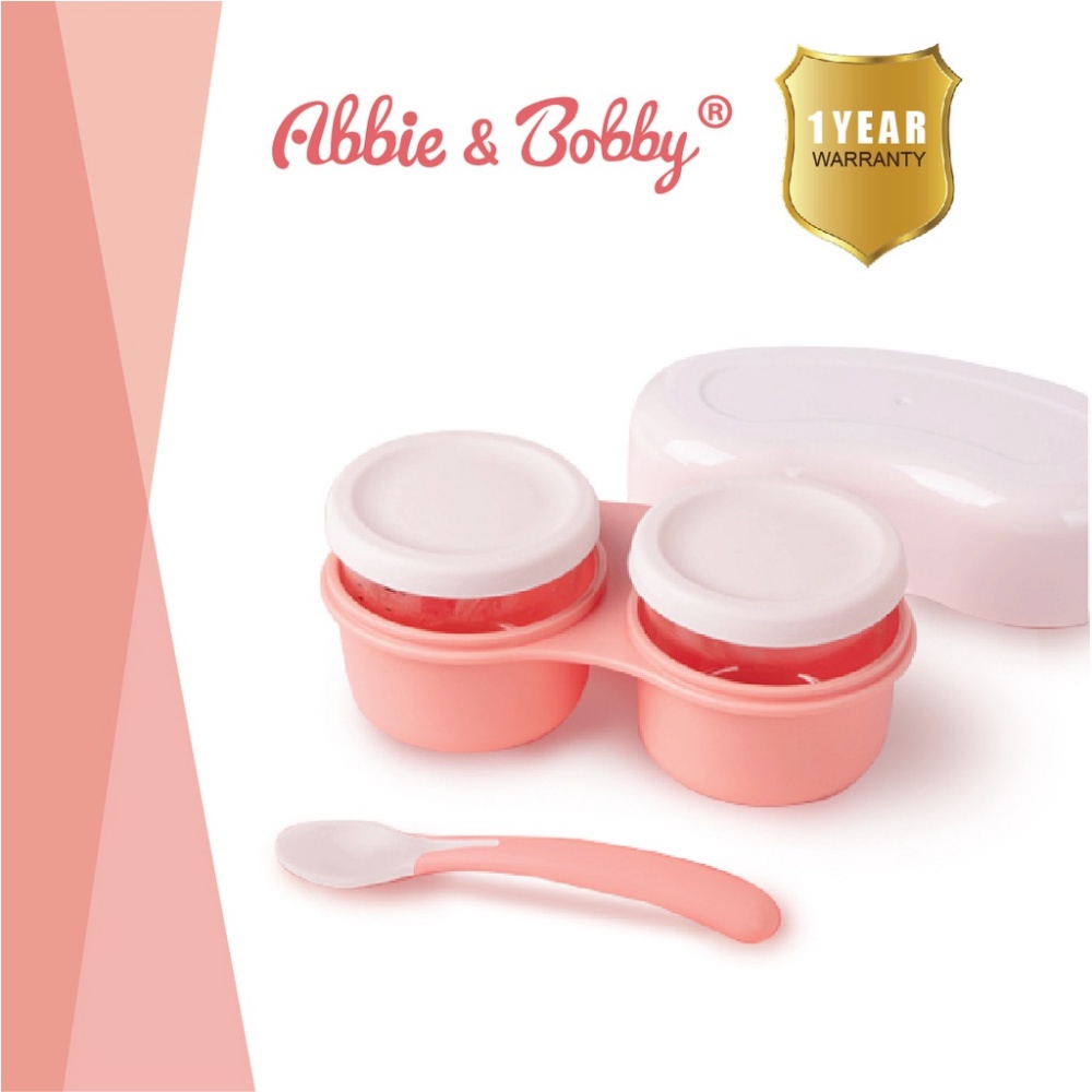 Abbie & Bobby Portable Easy Storage Container- Blue/ Pink (Glass ...