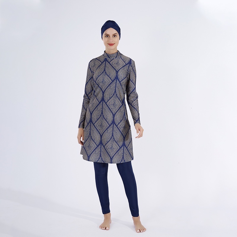Women Modest Muslimah Swimsuit Full Coverage Swimwear Islamic Hijab ...