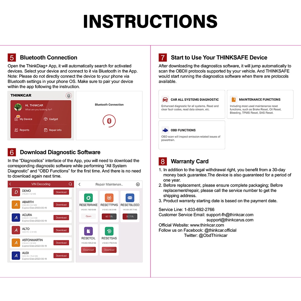XHINKCAR THINKCAR Thinksafe OBD2 Scanner Full System Proton Perodua ...