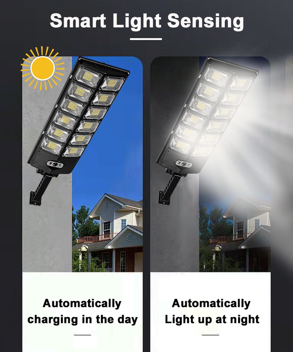 10000W Super Bright Solar Street Light 3 Modes Street Lamp Human ...