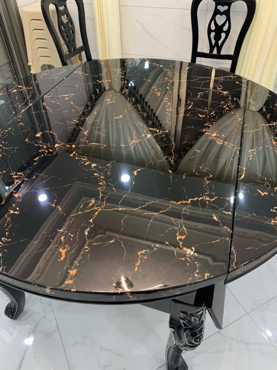 【Custom size】Transparent Glossy Wooden Furniture Film Marble Solid Wood ...