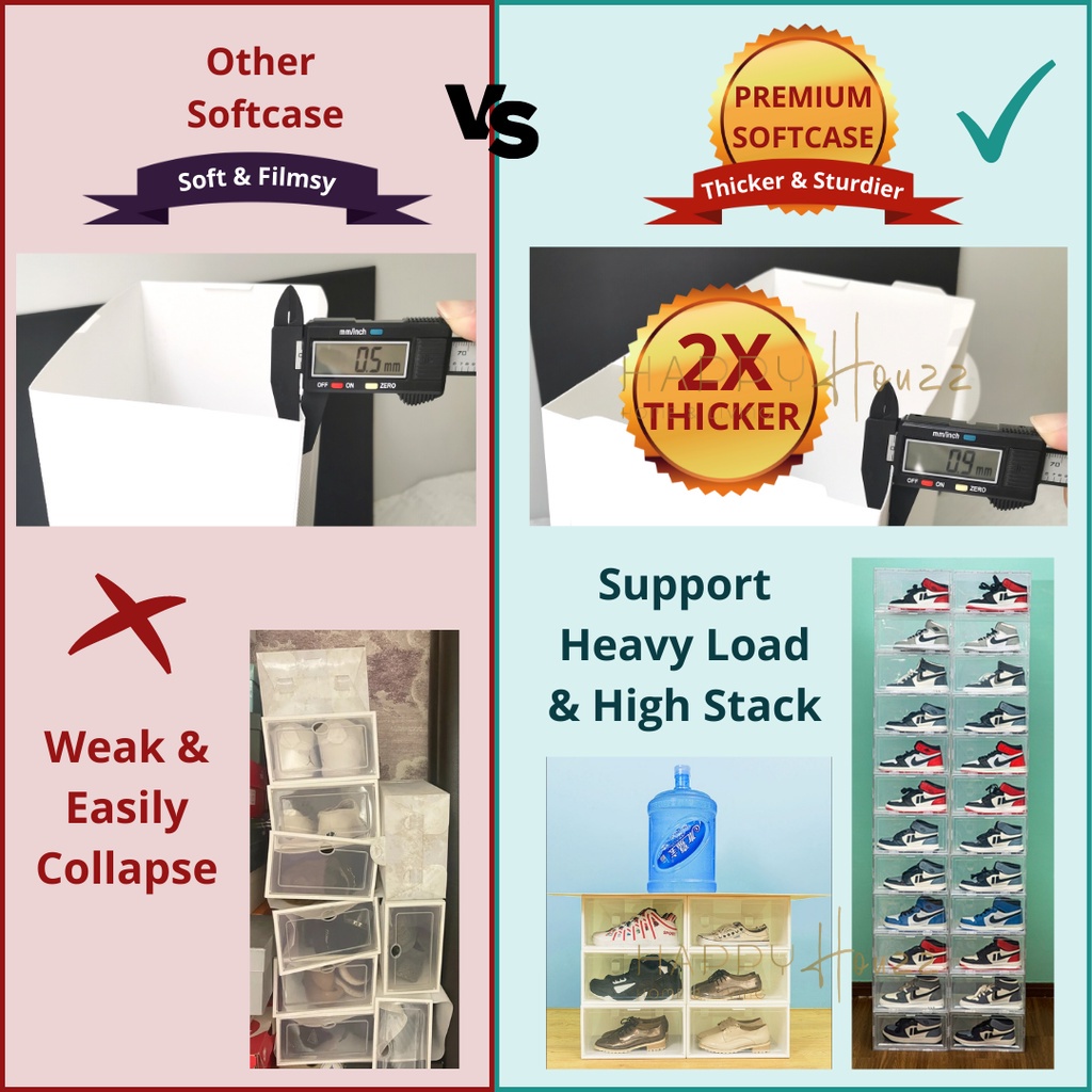 【READY STOCK】HAHO Large Stackable Interlock Side Open Side View Shoe ...