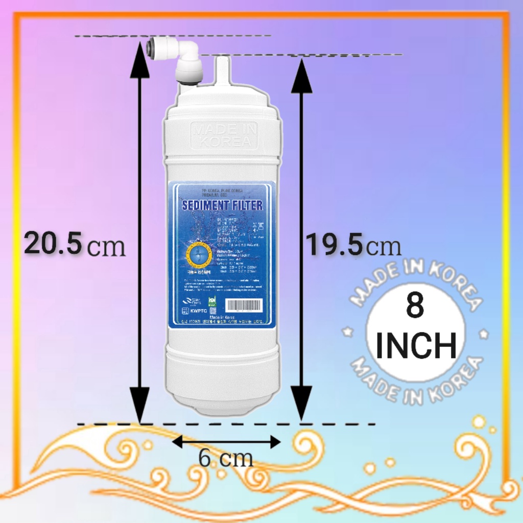 Korea Water Filter Halal U Type 10"/9"/8" Sediment/Pre-Carbon/Silver ...