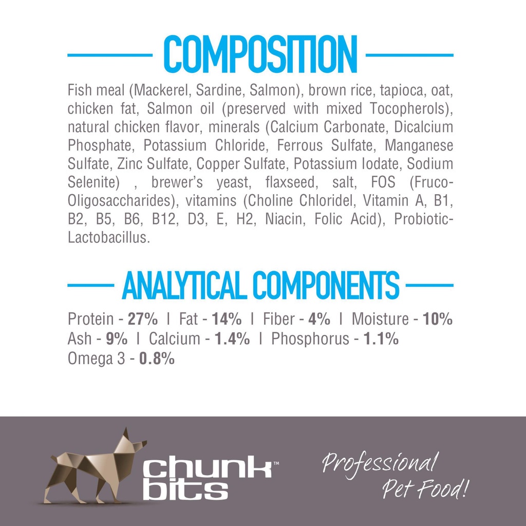 CHUNKBITS Sensi 27 Salmon, Essential 25 Lamb, Vital 22 Marine Fish ...